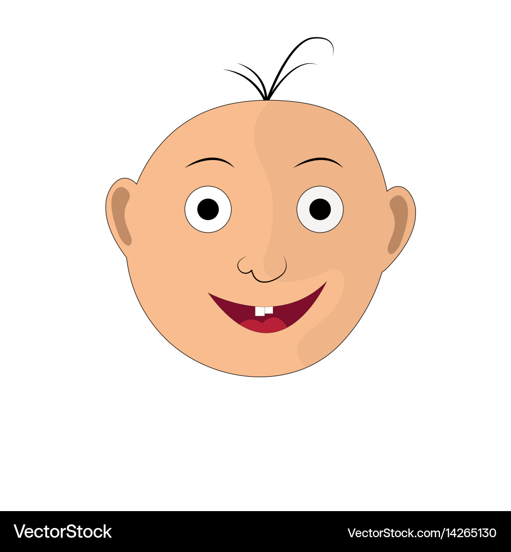 A child s face with smile Royalty Free Vector Image