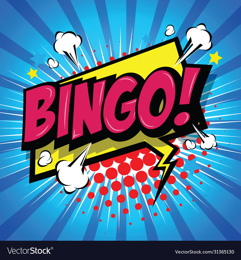 Bingo comic speech bubble Royalty Free Vector Image
