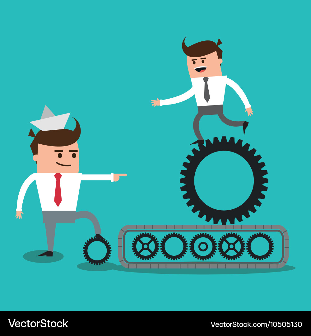 Businessman cartoon project design Royalty Free Vector Image