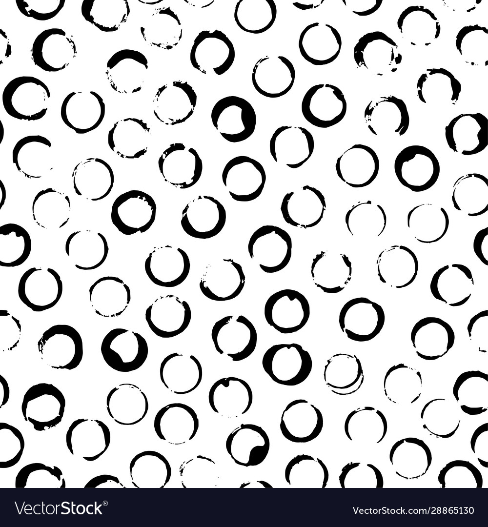 Circles polka dot seamless pattern Royalty Free Vector Image