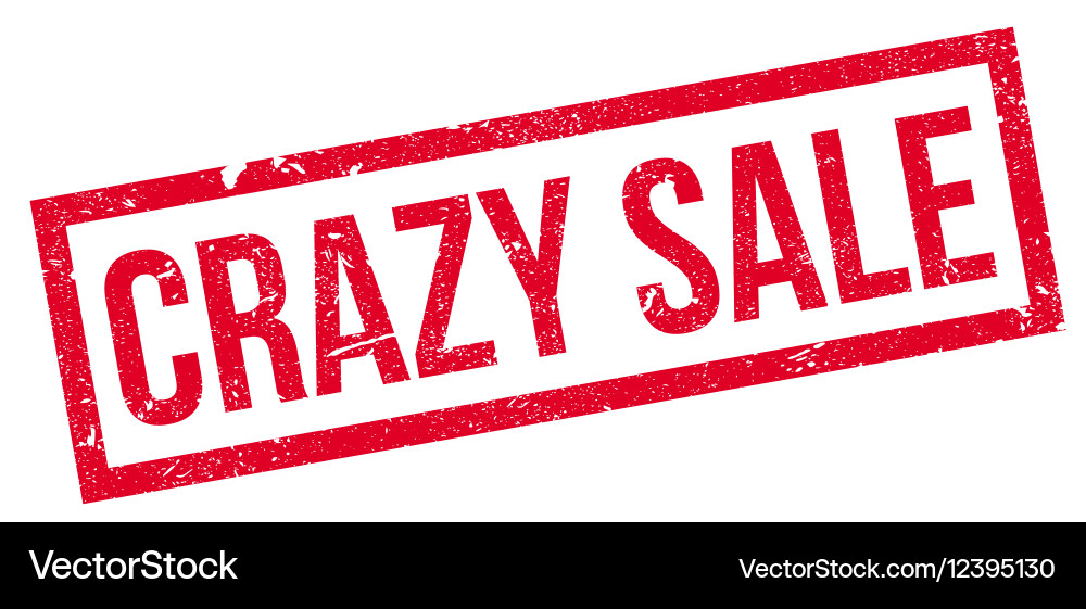 Crazy sale rubber stamp Royalty Free Vector Image