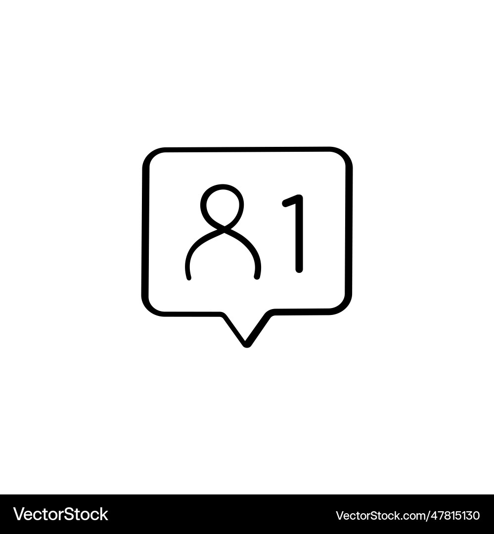 Followers line style icon design Royalty Free Vector Image