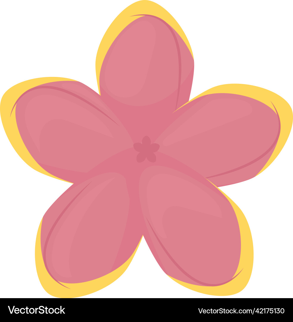 Pink lily flower icon Royalty Free Vector Image