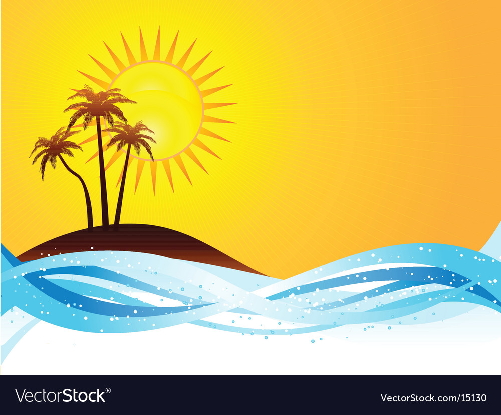 Summer scene Royalty Free Vector Image - VectorStock