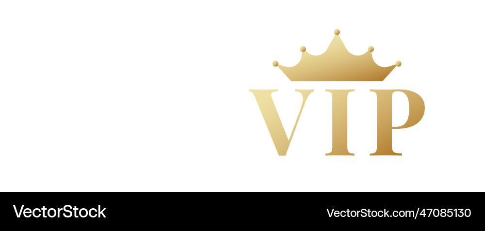 Vip token badge v i p Royalty Free Vector Image