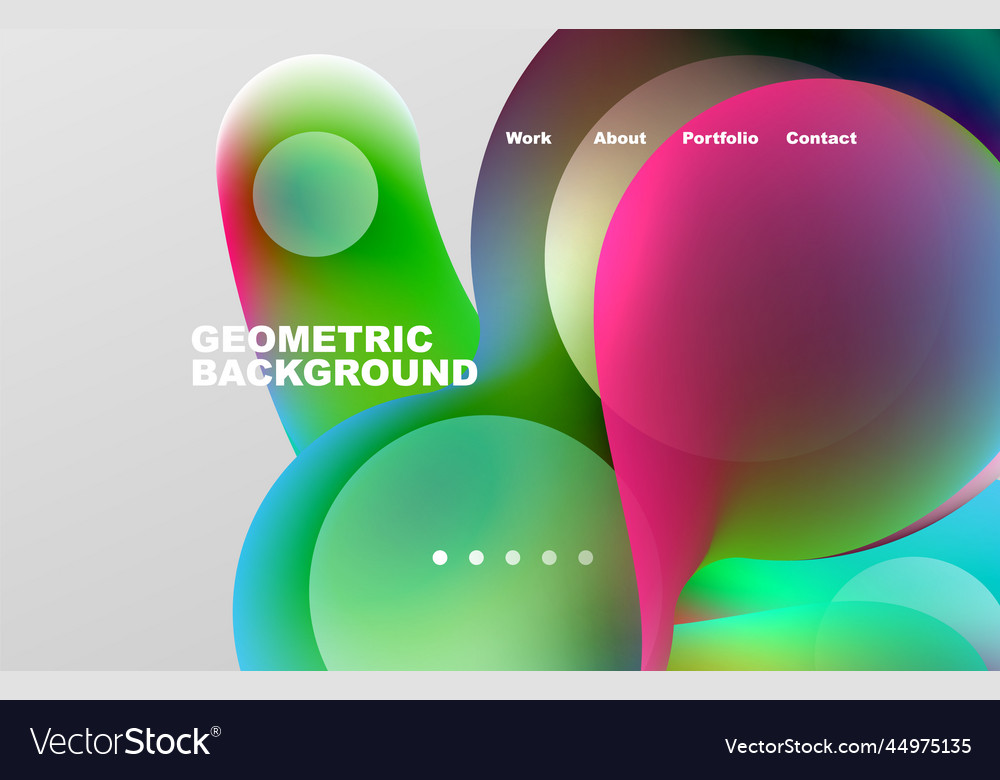 Abstract liquid background for your landing page Vector Image