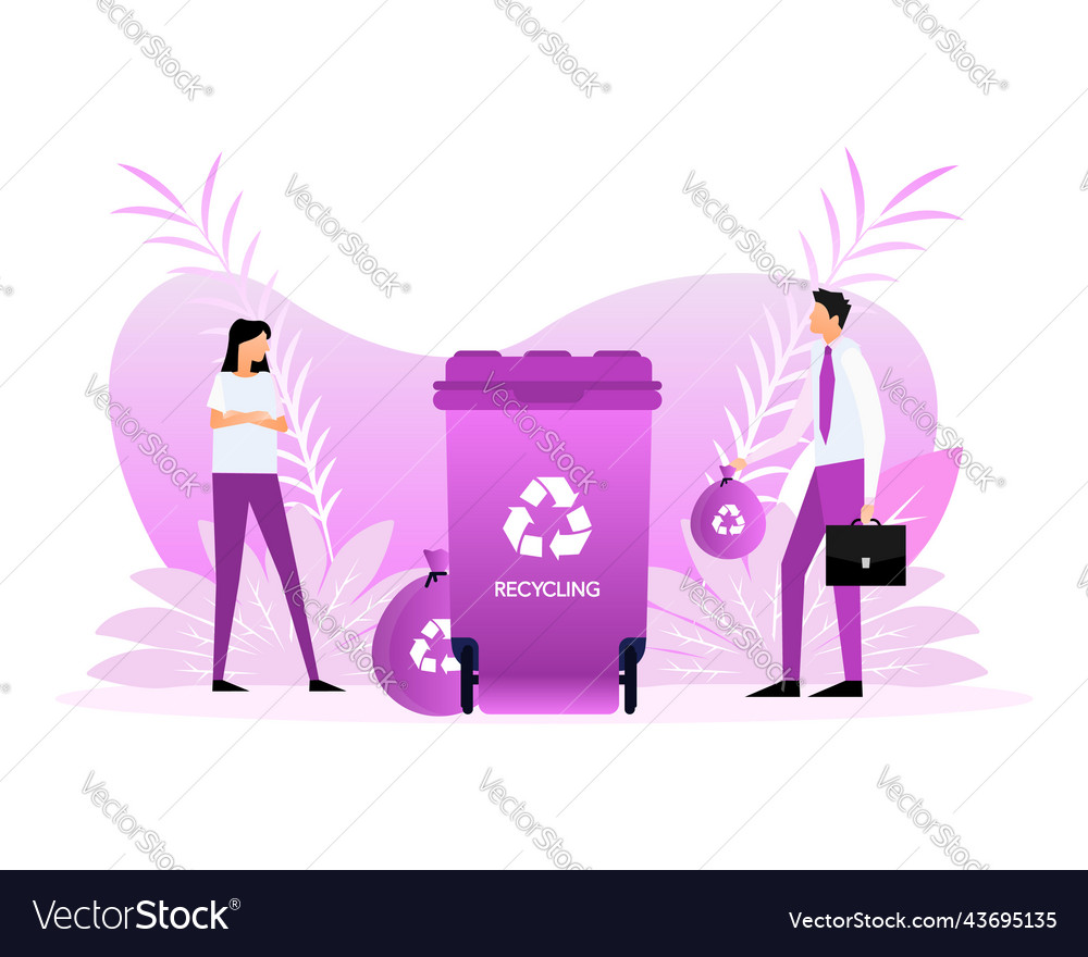 Different colored recycle waste bins Royalty Free Vector Different colored recycle waste bins Royalty Free Vector
