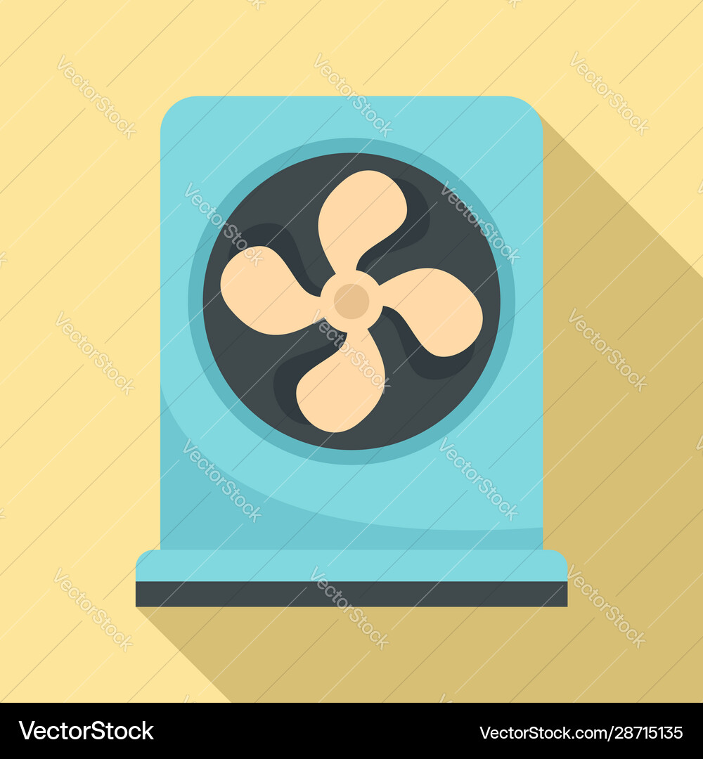 Home fan stand icon flat style Royalty Free Vector Image