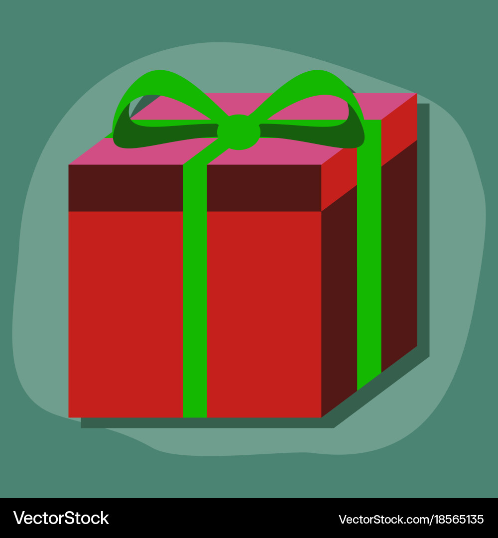 Paper sticker on stylish background gift box Vector Image