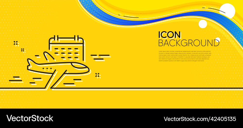 Select flight line icon airplane with calendar Vector Image