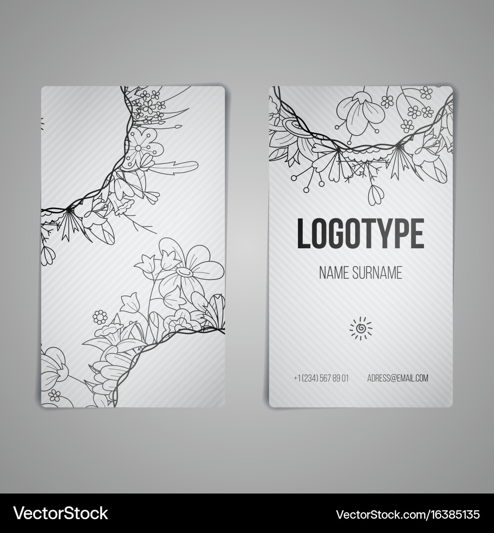 Set design templates business card Royalty Free Vector Image