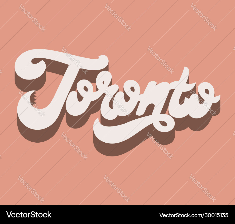 Toronto hand drawn lettering isolated template Vector Image