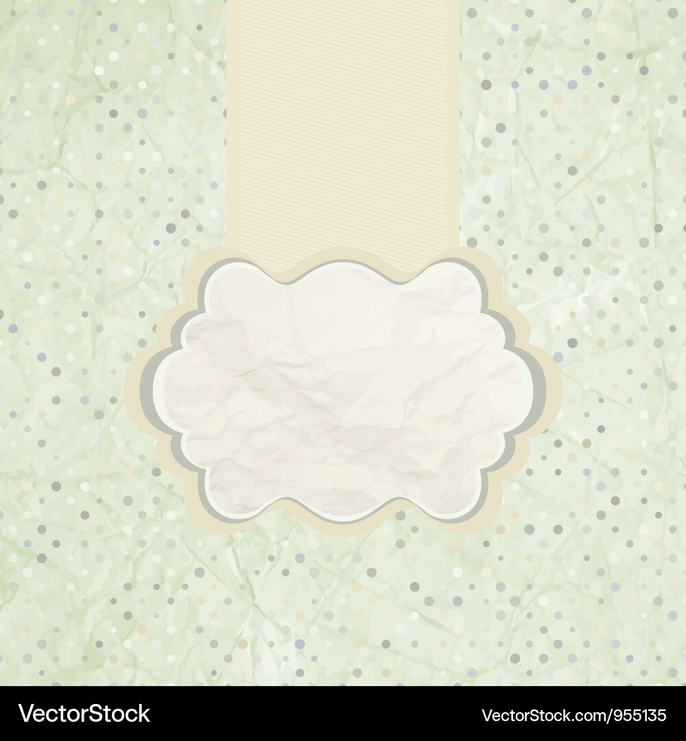 Vintage polka dots card Royalty Free Vector Image