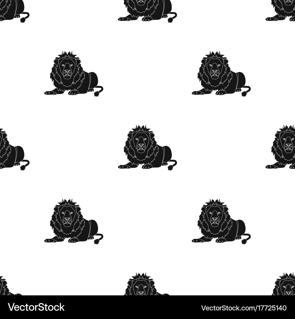 A lion wild and ferocious predator leo Royalty Free Vector