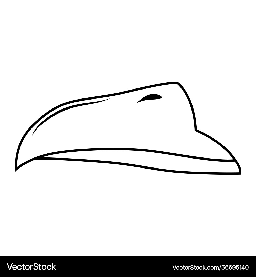 Beak bird design outline isolated on white Vector Image