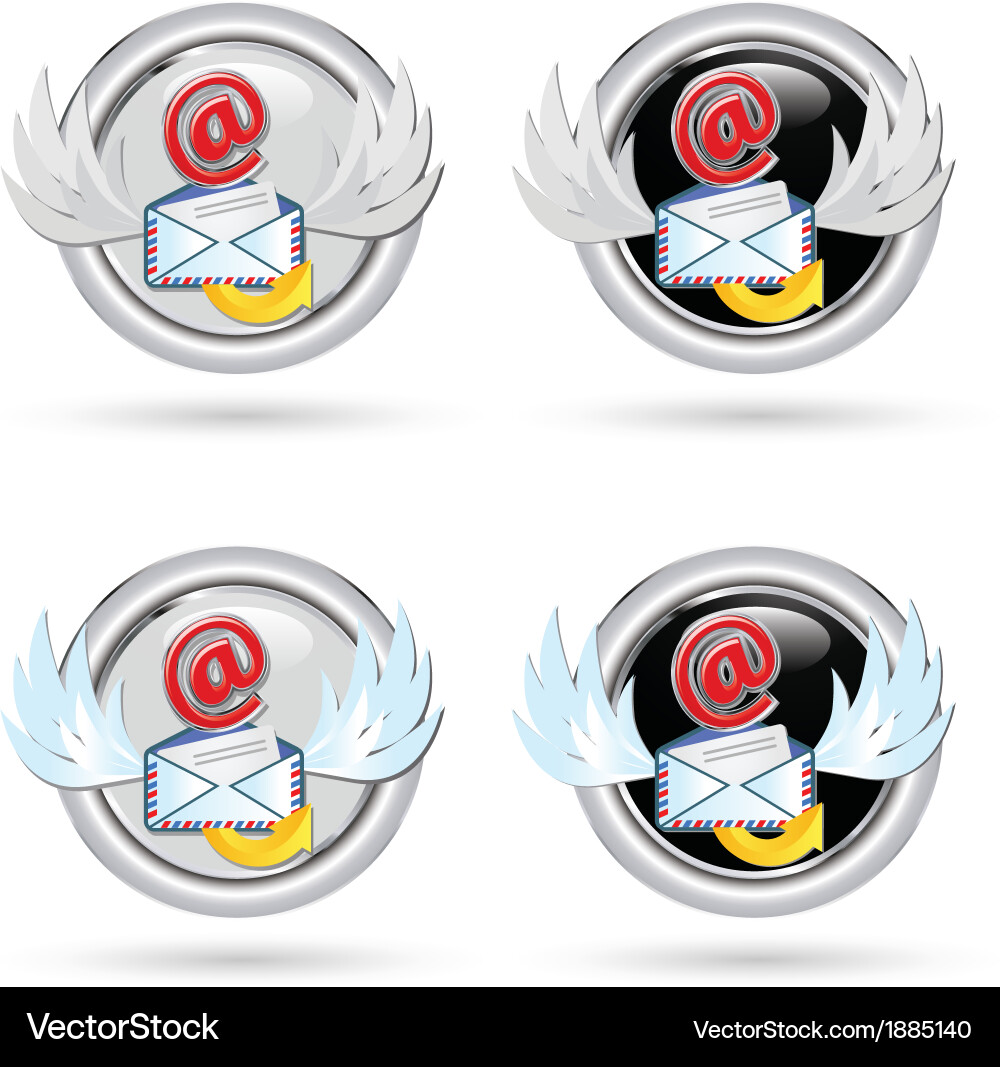 BLACK AND WHITE MAIL ICON Royalty Free Vector Image