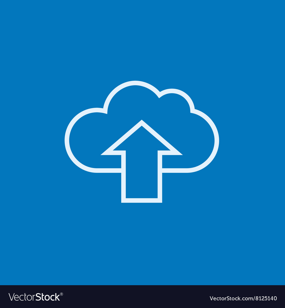 Cloud with arrow up line icon Royalty Free Vector Image Cloud with arrow up line icon Royalty Free Vector Image