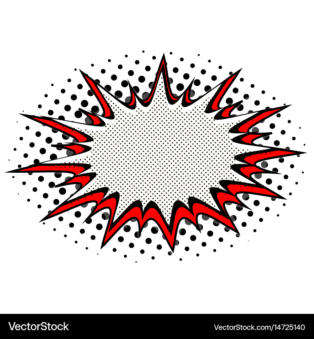 Comic Speech Bubble Template Royalty Free Vector Image