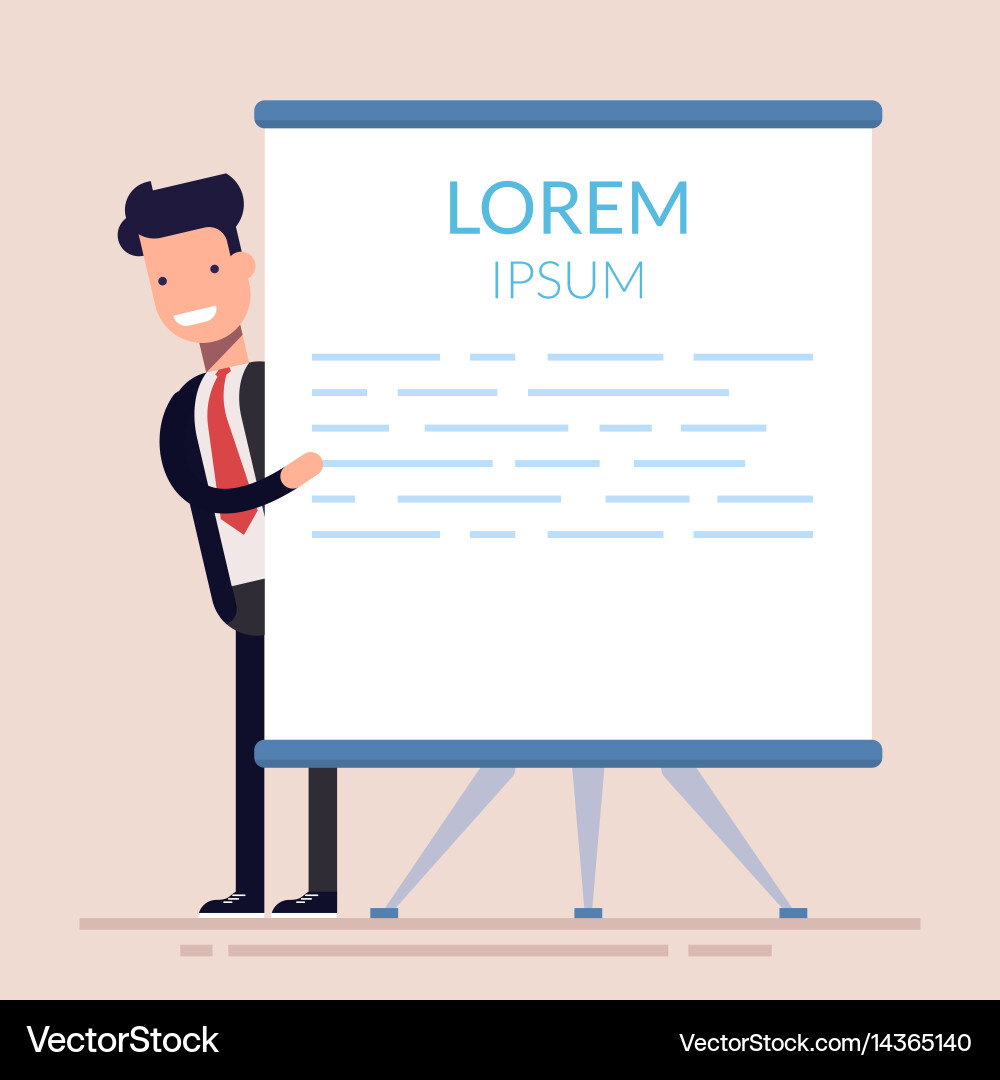 Concept of seminar training workshop manager or Vector Image