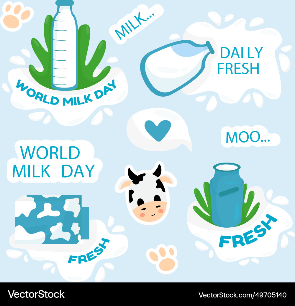 Cow milk cartoon design Royalty Free Vector Image