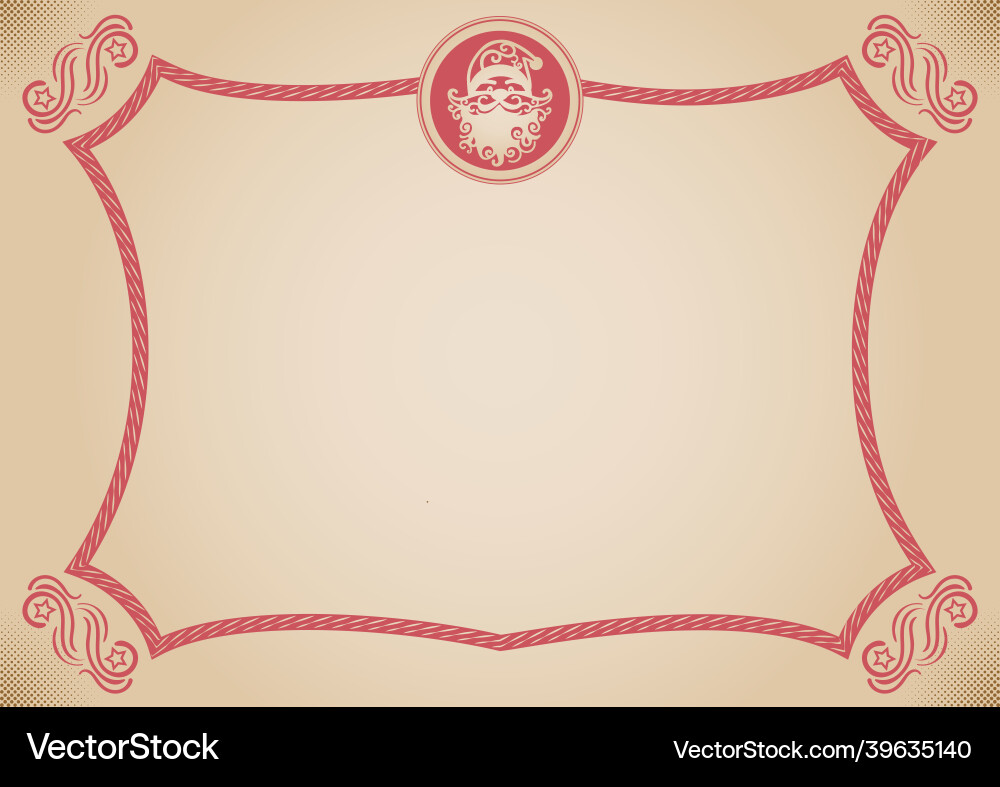 Curved ornamental frame for certificate vintage Vector Image