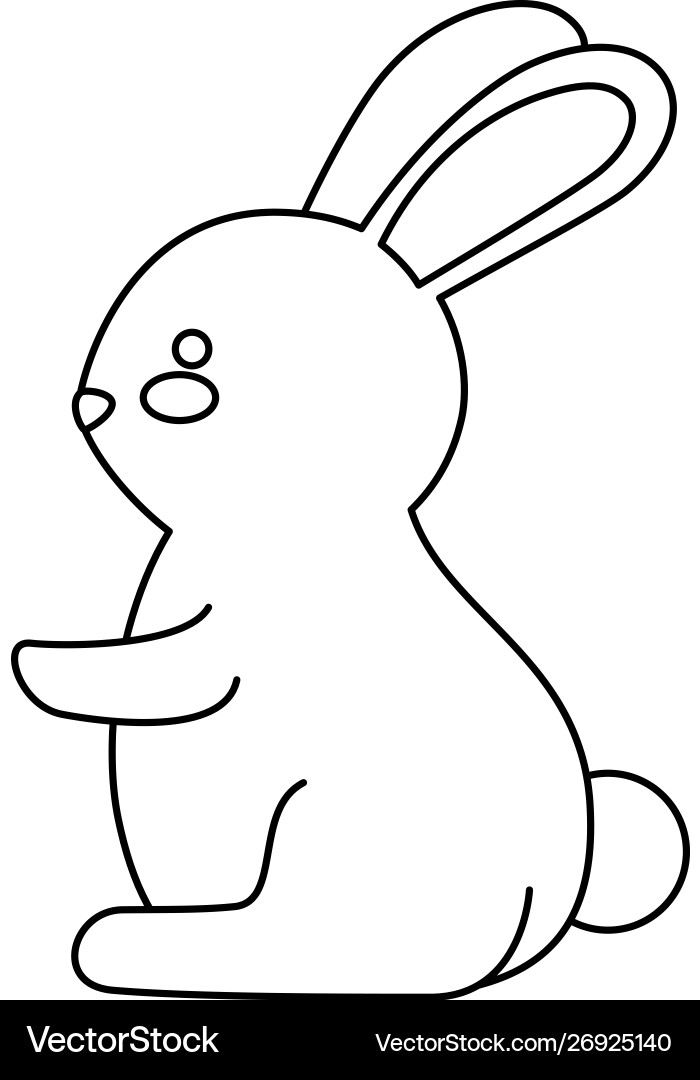 Cute and little rabbit character Royalty Free Vector Image
