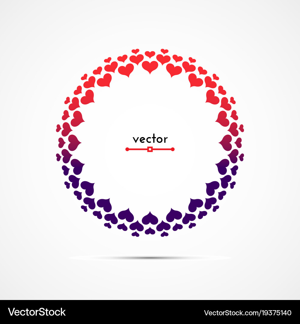 Frame of hearts Royalty Free Vector Image - VectorStock