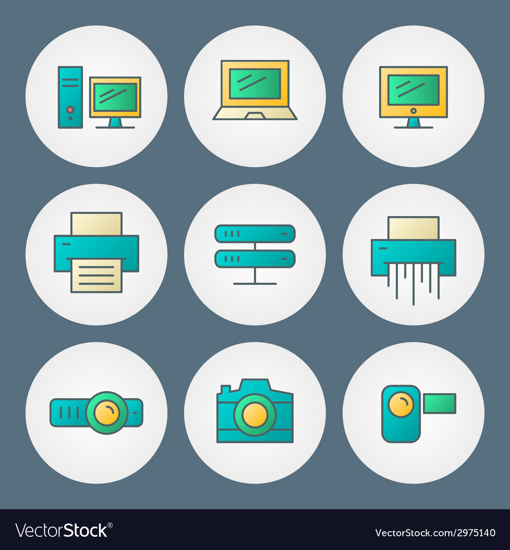 Icons set for web site design and mobile apps Vector Image