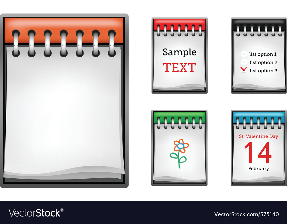 Notepad Royalty Free Vector Image - VectorStock