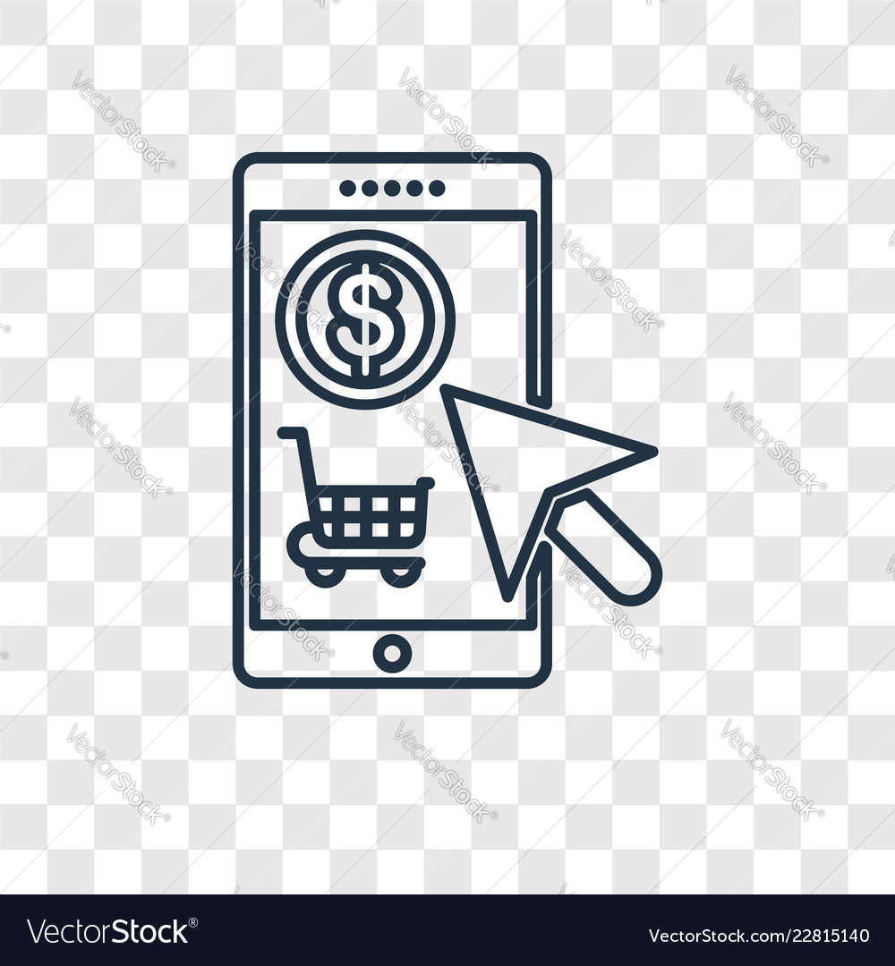 On linear icon isolated transparent background Vector Image