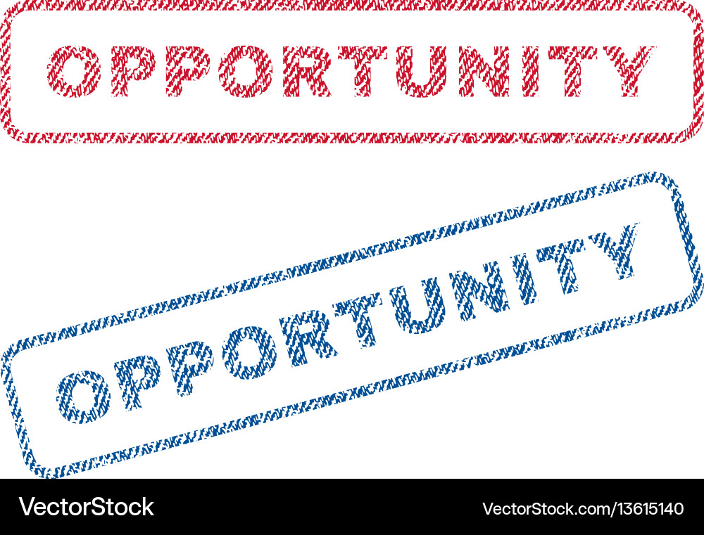 Opportunity textile stamps Royalty Free Vector Image