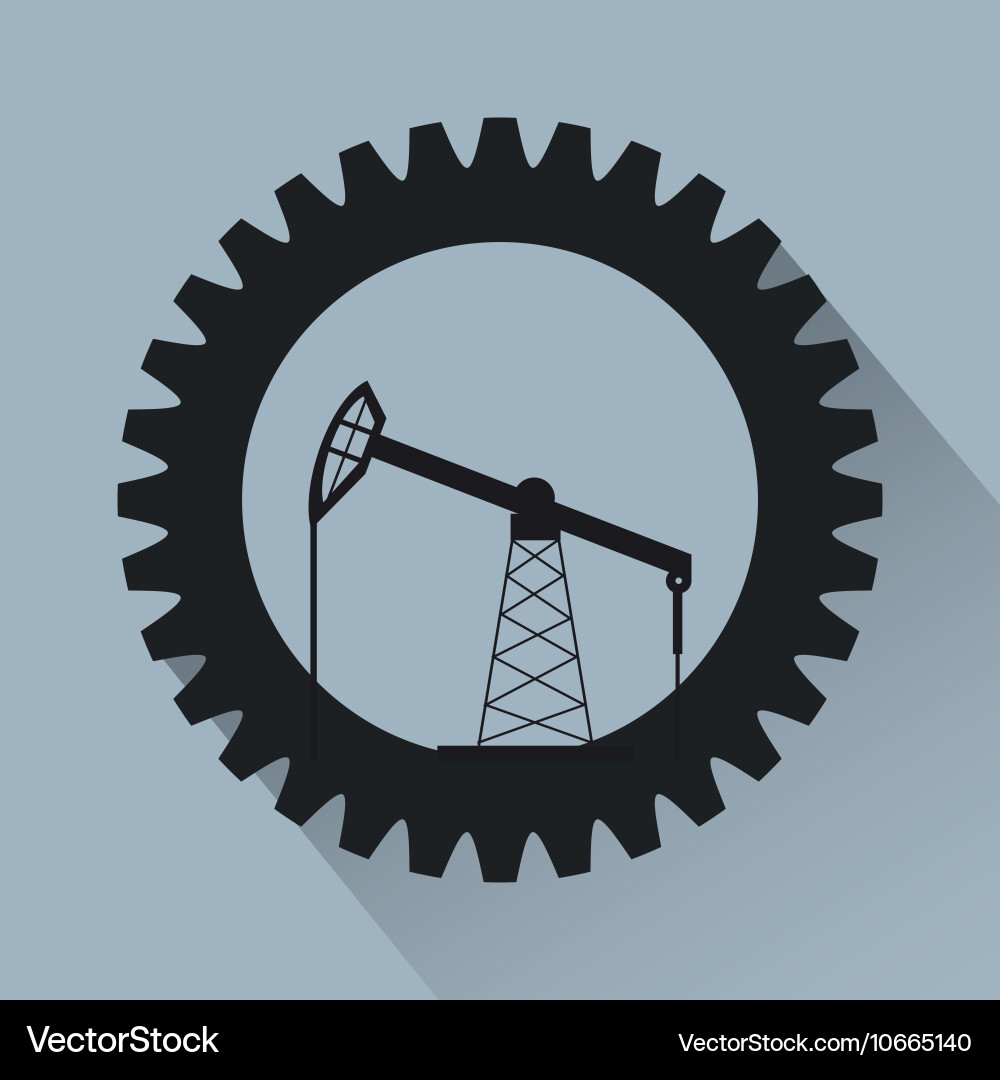 Petroleum oil extraction and refinement related Vector Image