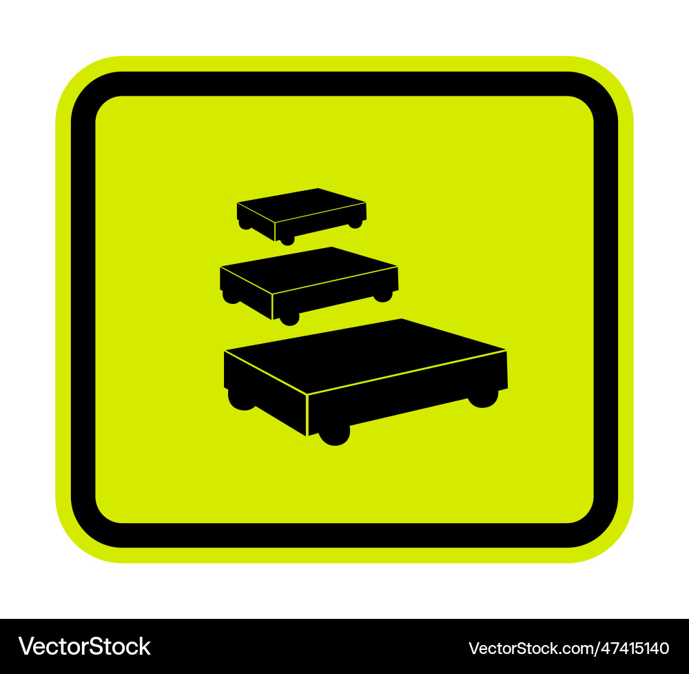 Ppe iconpaint trolley parking symbol sign isolate Vector Image