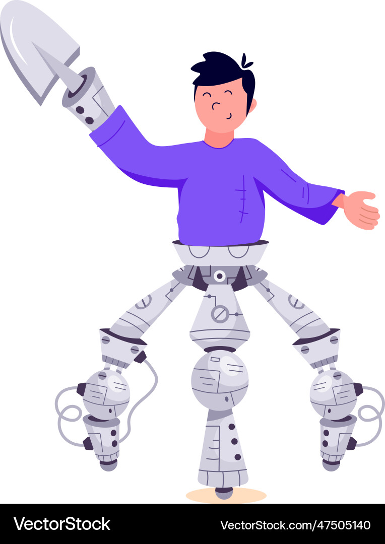 Robot Technology Royalty Free Vector Image Vectorstock