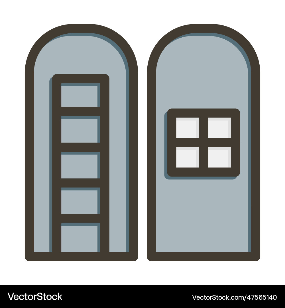 Silo thick line filled colors for personal Vector Image