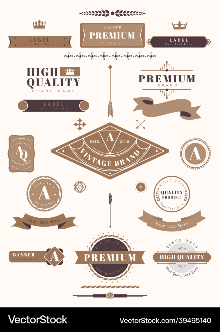 Vintage labels and banners Royalty Free Vector Image