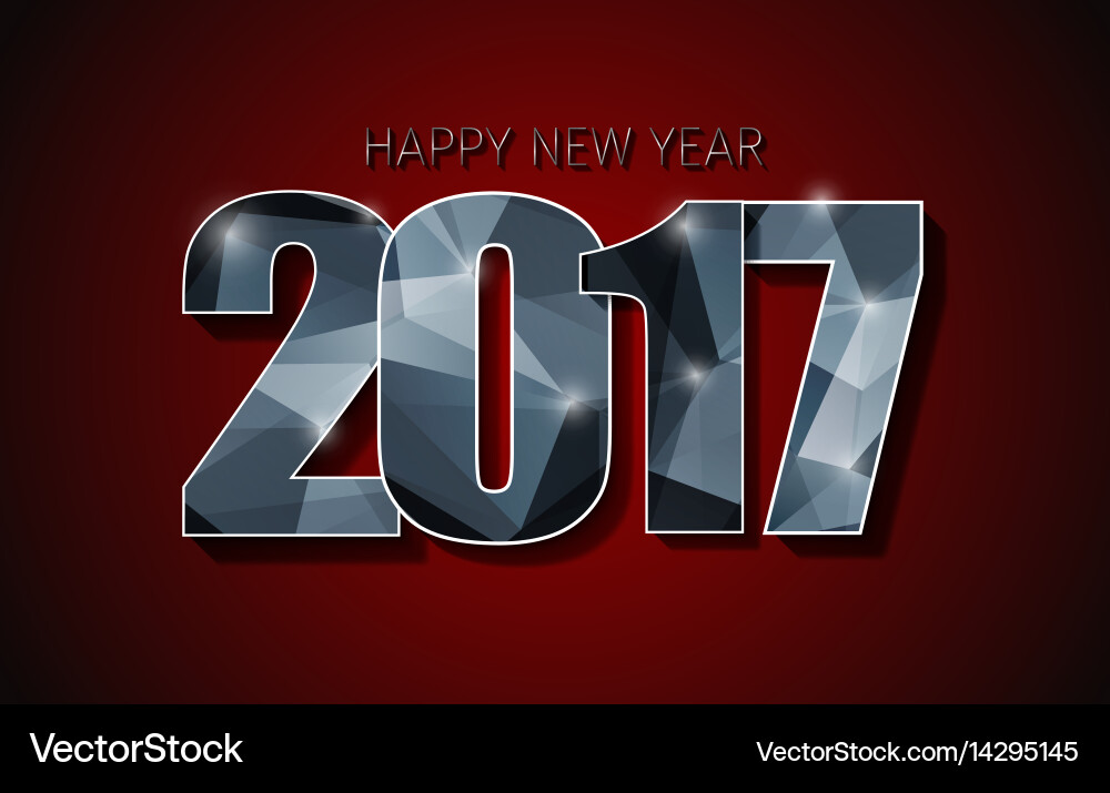 Banner template background happy new year 2017 Vector Image