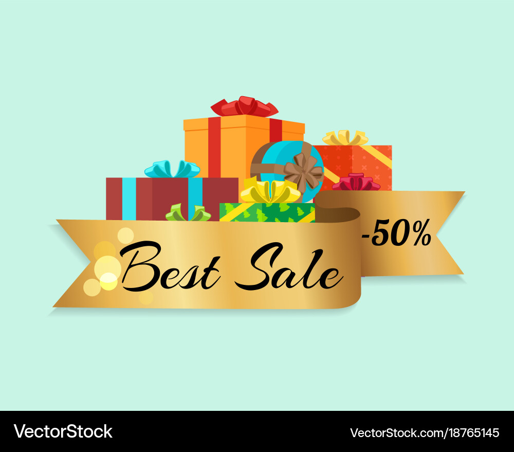 Best sale -50 represented Royalty Free Vector Image
