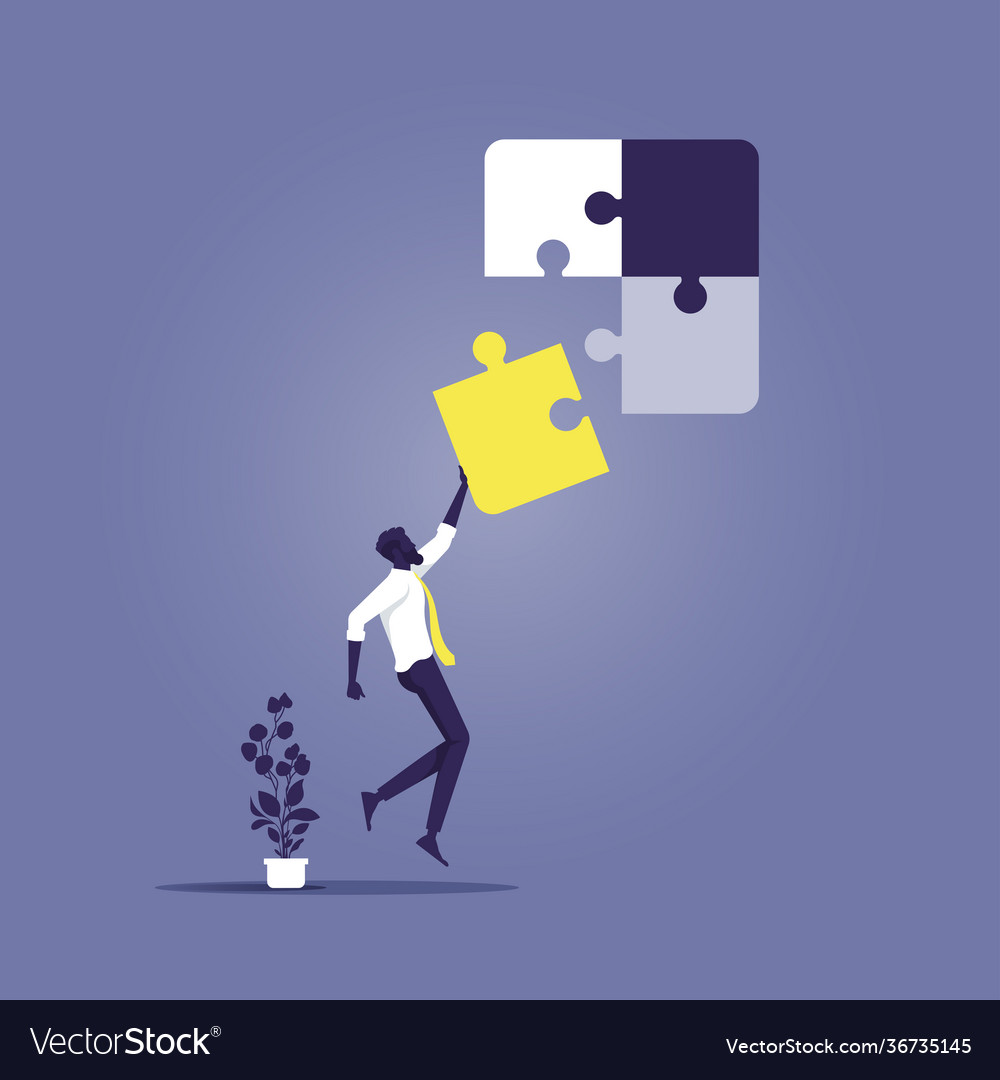 Business solving problems concept-businessman Vector Image