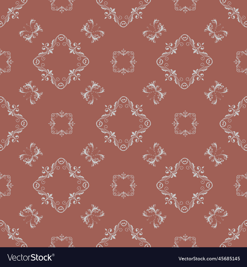 Damask pattern tile shape seamless Royalty Free Vector Image