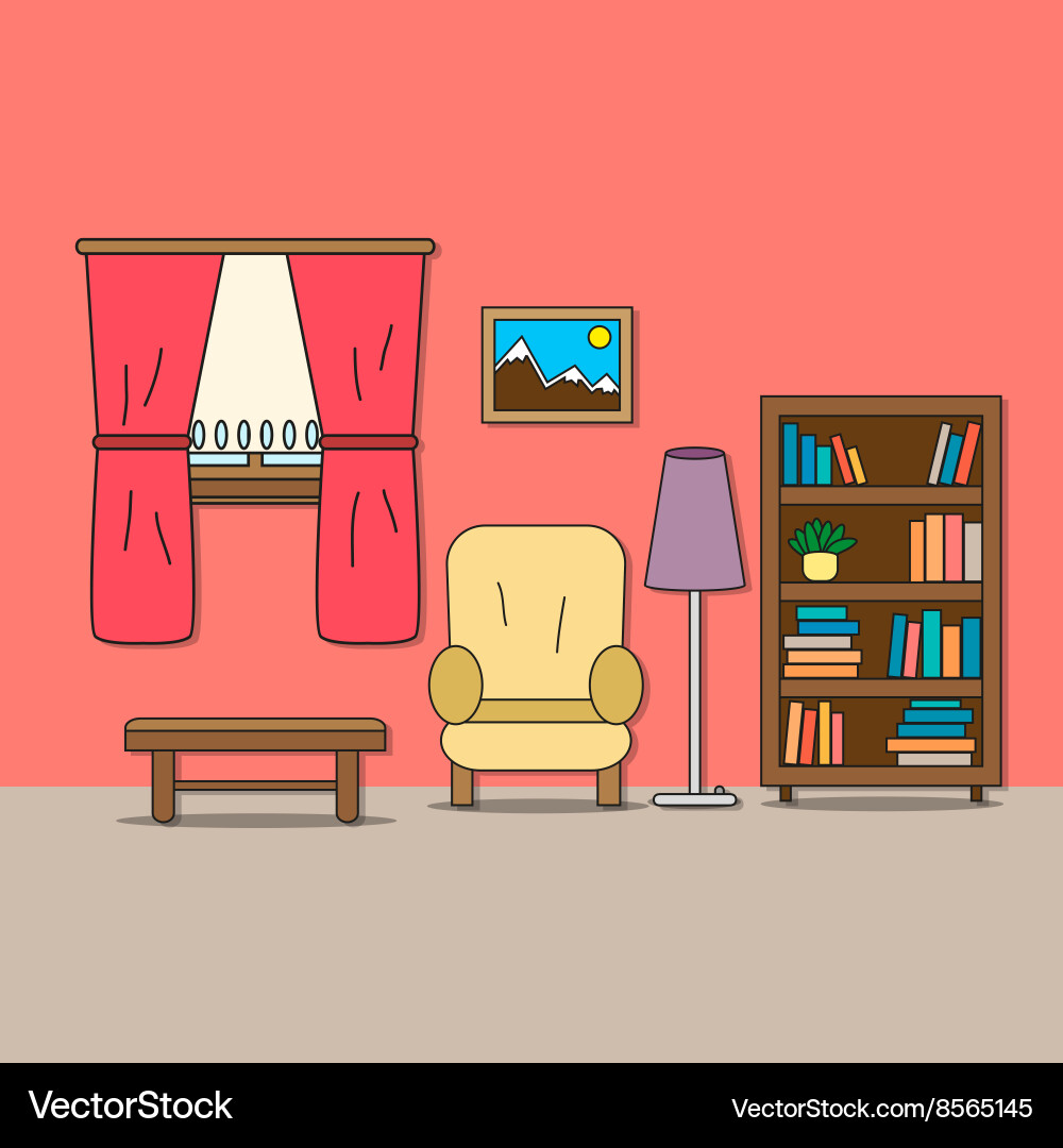 Design of room - sitting Royalty Free Vector Image