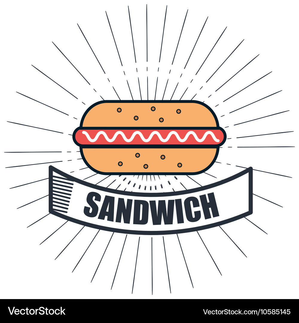 Fast food restaurant menu isolated icon Royalty Free Vector