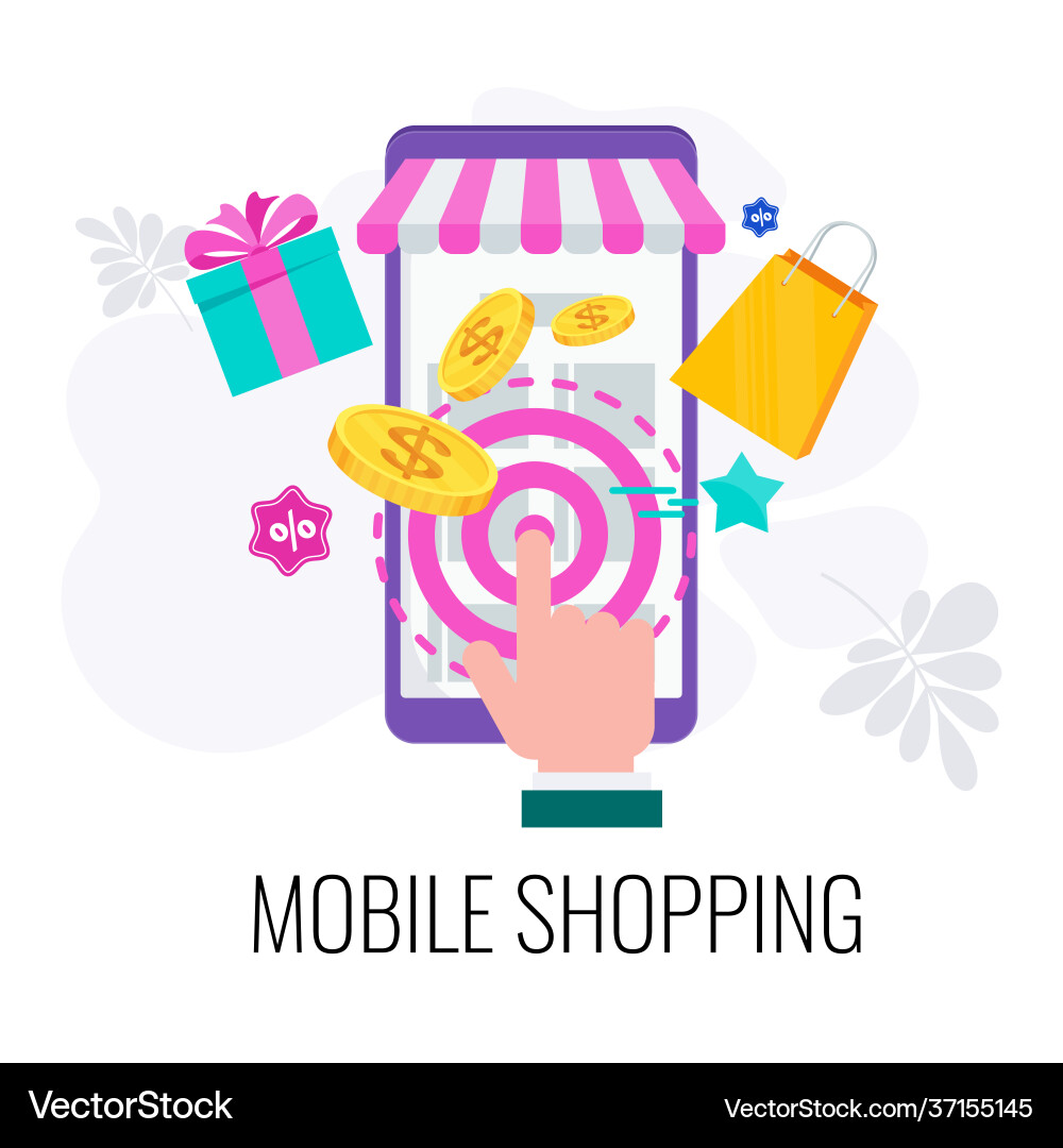 Mobile app color infographics icon phone Vector Image
