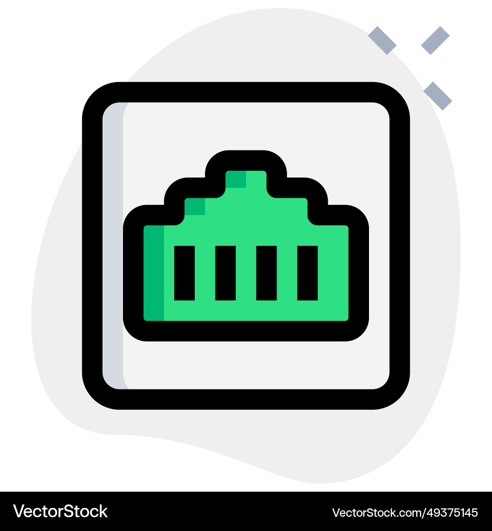 Network port for local area connections Royalty Free Vector