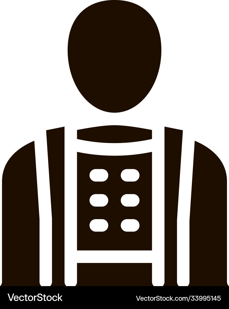 Orthopedic belt for spine back support glyph icon Vector Image