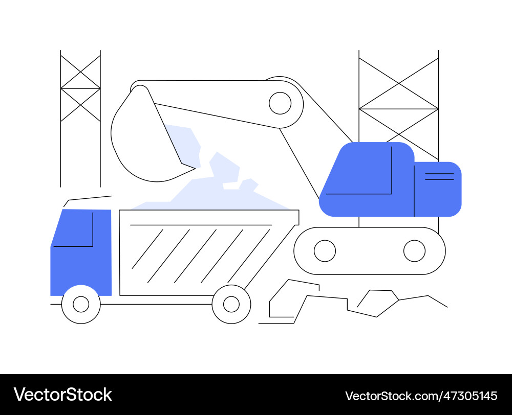Removal of construction debris abstract concept Vector Image