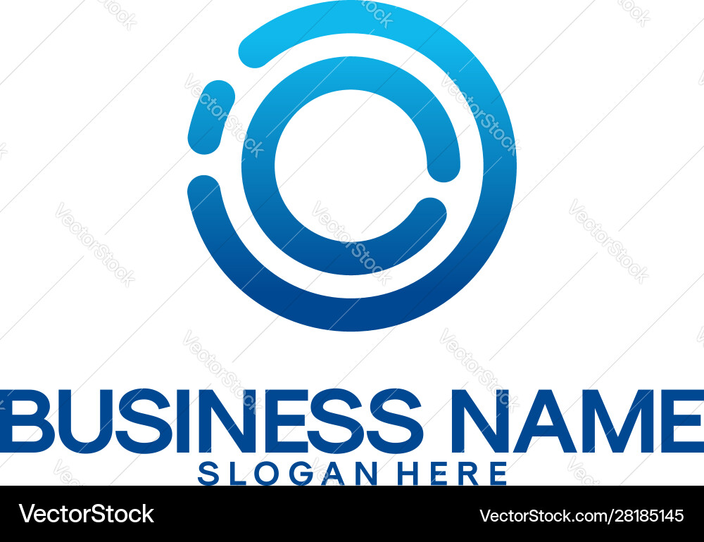 Simple p initial technology logo designs template Vector Image