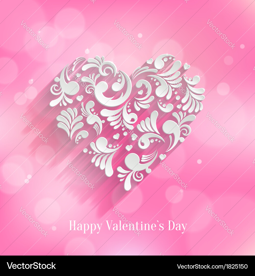 Abstract floral heart background Royalty Free Vector Image