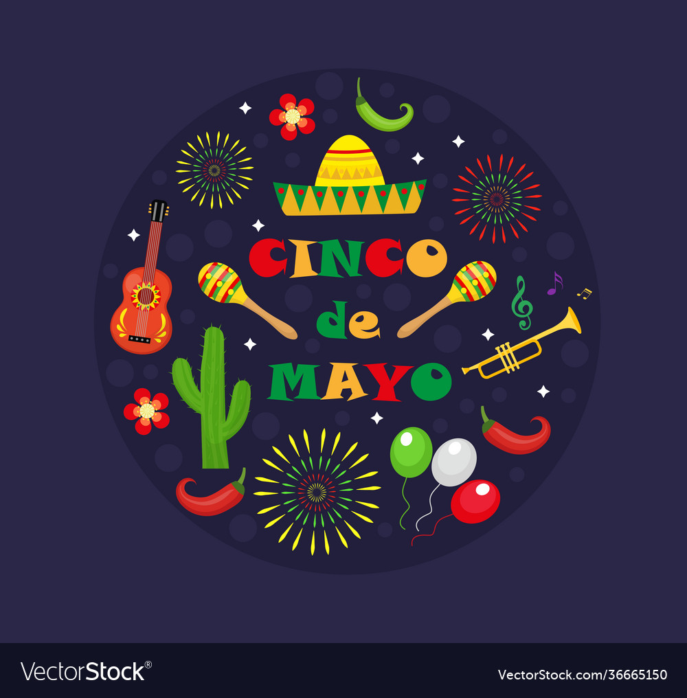 Cinco de mayo mexican federal holiday fiesta Vector Image