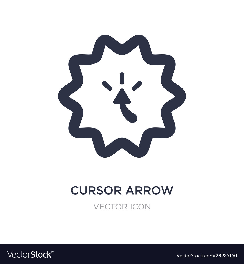 Cursor Arrow Icon On White Background Simple Vector Image